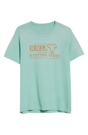 Double Rl Western Cotton & Hemp Graphic T-shirt