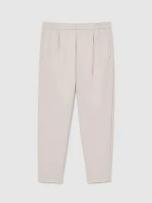 REISS Tapered Trousers With Elasticated Waist
