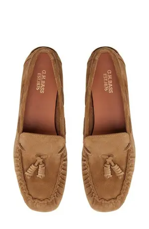 G.H.BASS Astrid Suede Loafer - Brown