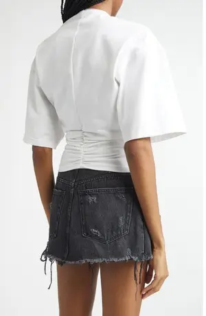 Alexander Wang Ruched Knit Zip Top