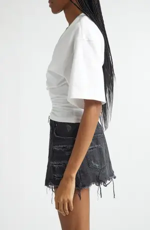 Alexander Wang Ruched Knit Zip Top