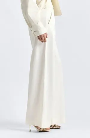 Derek Lam 10 Crosby Juliana Pleated Wide Leg Twill Pants
