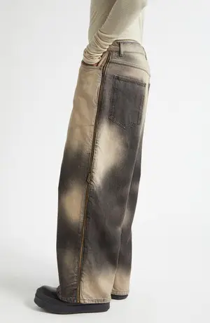 LU'U DAN Side Zip Full Length Jeans - Deep Stain