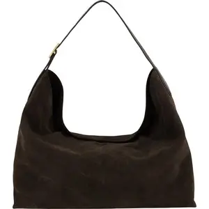 Vince Medium Vivian Suede Hobo Bag - Cacao