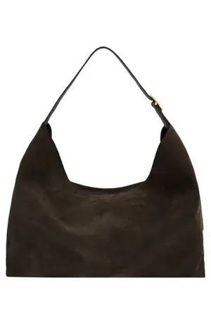 Vince Medium Vivian Suede Hobo Bag - Cacao
