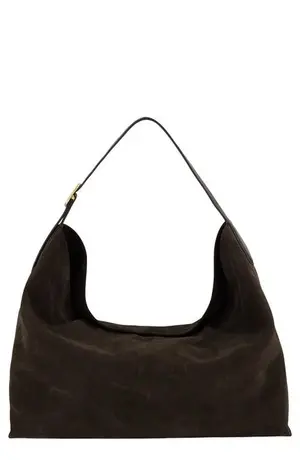 Vince Medium Vivian Suede Hobo Bag - Cacao