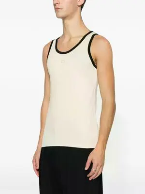 Sandro Cotton Vest Top With Patch Detail