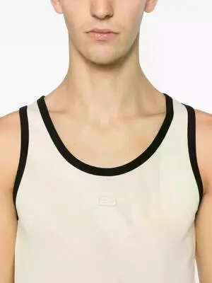 Sandro Cotton Vest Top With Patch Detail