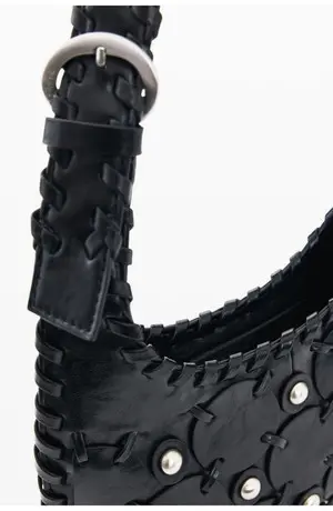 Desigual Faux Leather Studded Shoulder Bag