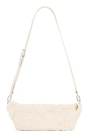 Desigual Raffia & Canvas Shoulder Bag