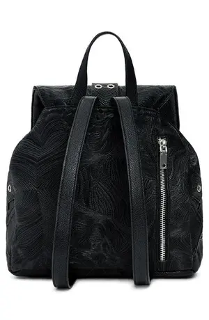 Desigual Mini Faux Leather Backpack - Black