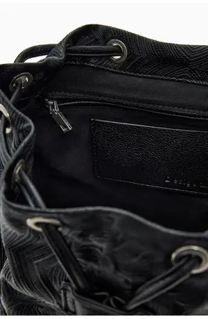 Desigual Mini Faux Leather Backpack - Black