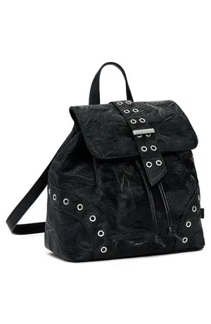 Desigual Mini Faux Leather Backpack - Black