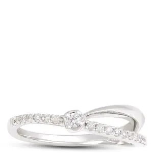 Benbridge Diamond Split Shank Ring In 14k White Gold - Wg