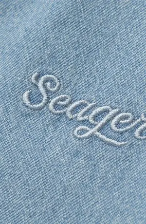 SEAGER CO Southpaw Whippersnapper Cotton Chambray Snap-up Shirt