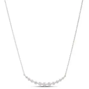 Benbridge Round Diamond Necklace In 18k White Gold - Wg