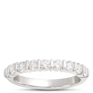 Benbridge Platinum Band With 0.77 Carat Round Diamonds - Plt