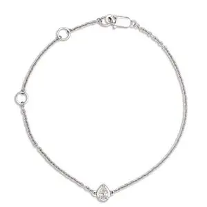 Benbridge 14k White Gold Adjustable Bracelet With Pear Shaped Diamond - Hij