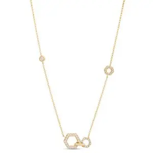 Benbridge Hexagon Diamond Necklace - Yg