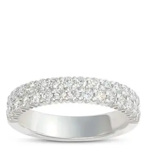 Benbridge Platinum Two Row Diamond Band - Gh
