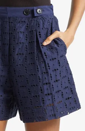 Derek Lam 10 Crosby Boswell Eyelet Lace Shorts