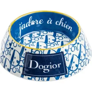 HAUTE DIGGITY DOG Dogior Pet Bowl - Blue/white