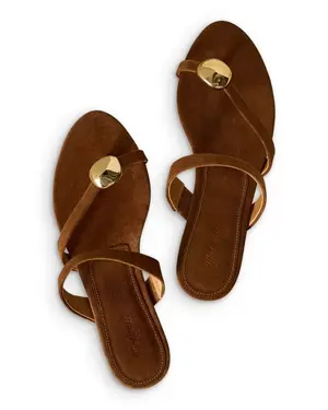 Madewell Mila Slide Sandals - Aged Cognac