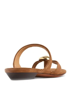Madewell Mila Slide Sandals - Aged Cognac
