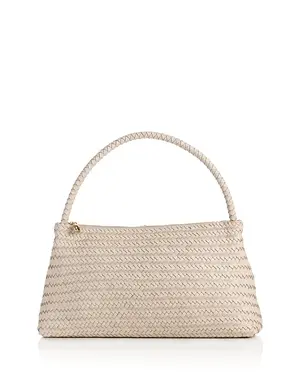 Madewell Large Leather Shoulder Bag Woven Collection - Vintage Multi
