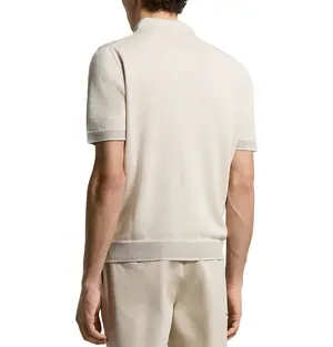 Peserico Regular Fit Button Front Sweater Shirt - Shell Beige