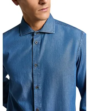 Peserico Regular Fit Chambray Dress Shirt - Ink