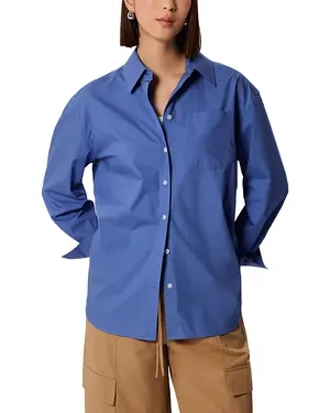 Women's Blue Poplin Shirts