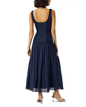 Whistles Shirred Bodice Maxi Dress