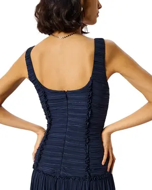 Whistles Shirred Bodice Maxi Dress