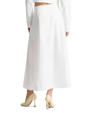 SAINT ART Flora Poplin Maxi Wrap Skirt