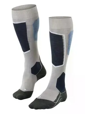 Falke Geometric-patterned Ski Socks - Grey