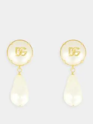 Dolce & Gabbana Teardrop Earrings With Dg Logo