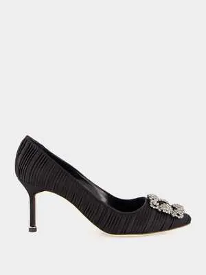 Manolo Blahnik Hangisi Satin Pumps - Black