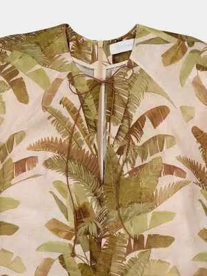 Zimmermann Palm Ascension Linen Midi Dress - Multicolour