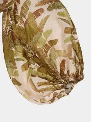 Zimmermann Palm Ascension Linen Midi Dress - Multicolour