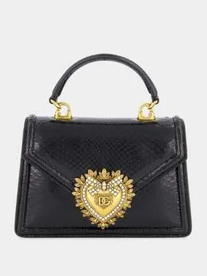Dolce & Gabbana Python Devotion Bag - Black