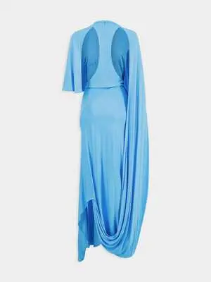 Stella McCartney Asymmetric Cape Maxi Dress