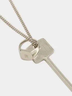 Rabanne Key Pendant Necklace - Silver