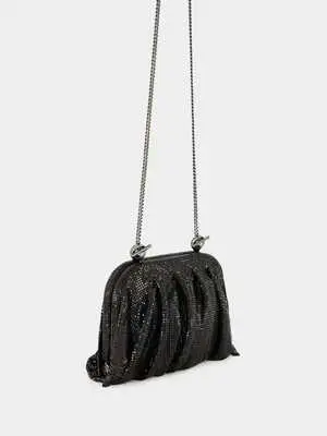Benedetta Bruzziches Venus La Petite Pluto Crystal Clutch - Black
