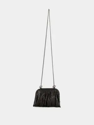 Benedetta Bruzziches Venus La Petite Pluto Crystal Clutch - Black