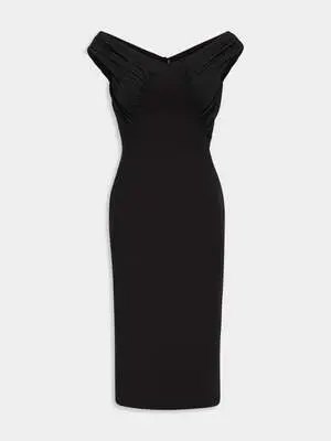 Dolce & Gabbana Crêpe Organza Bodycon Dress - Black