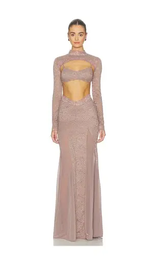 OW Naia Maxi Dress - Ash Brown