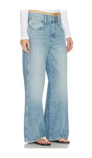 AMO Kira Jeans Wide Leg Denim With Faded Wash