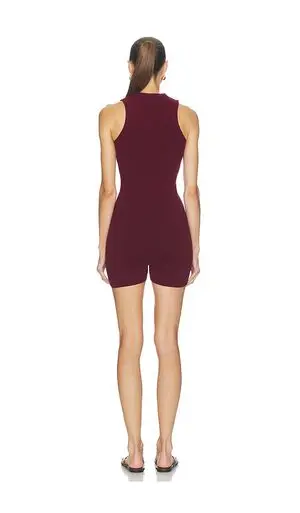 The Upside Simi Knitted Playsuit - Maroon