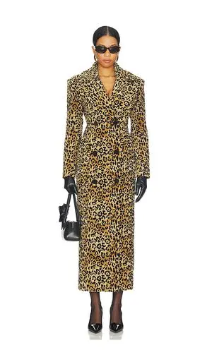 MARKGONG Jacquard Fitted-waist Coat
